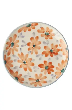 RICE BY RICE Set Of 4 Hand-painted Ceramic Cake Plates - Multi
