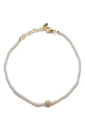 Argento Vivo Faux Pearl Bracelet - Gold