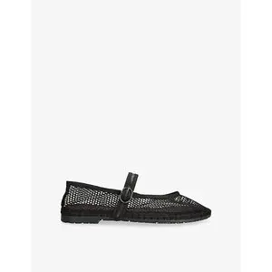 FLABELUS Isabella Mesh Ballet Flats - Black