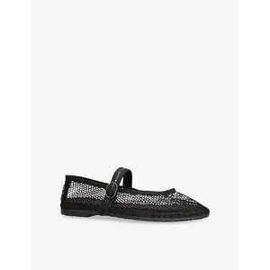 FLABELUS Isabella Mesh Ballet Flats - Black