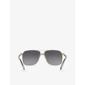 Versace Ve2174 Polarised Square-frame Steel Sunglasses
