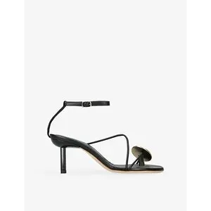 Christopher Esber Doma Stoned Leather Heeled Sandals - Black/comb