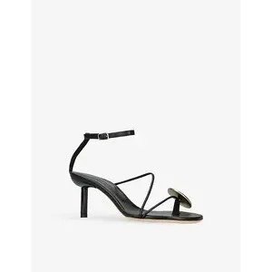 Christopher Esber Doma Stoned Leather Heeled Sandals - Black/comb