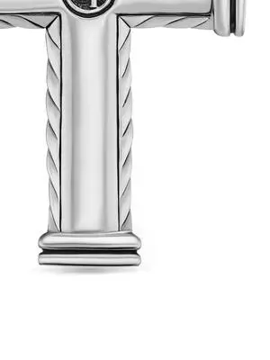 David Yurman Sterling Chevron Cross Diamond Pendant