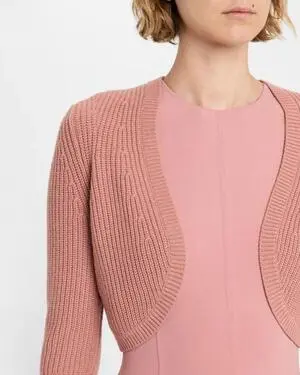 Michael Kors Cashmere Cropped Shrug - Rosette