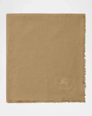 Burberry Wool & Silk Check Jacquard Scarf