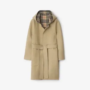 Burberry Reversible Wool Hooded Wrap Coat
