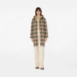 Burberry Reversible Wool Hooded Wrap Coat