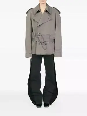 MAISON MARGIELA Cropped Trench Coat - Grey