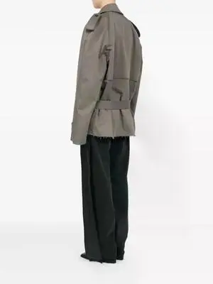 MAISON MARGIELA Cropped Trench Coat - Grey