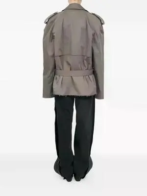 MAISON MARGIELA Cropped Trench Coat - Grey