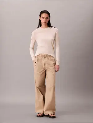 Calvin Klein Cotton Cargo Pants - Oxford Tan