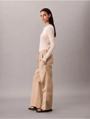 Calvin Klein Cotton Cargo Pants - Oxford Tan