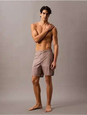 Calvin Klein Solid 7" Swim Shorts - Cinder