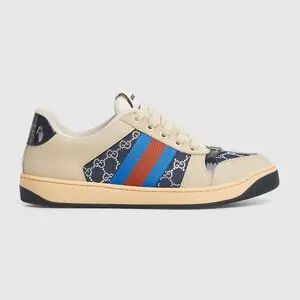 Gucci Screener Gg Crystal Sneakers - Blue