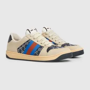 Gucci Screener Gg Crystal Sneakers - Blue