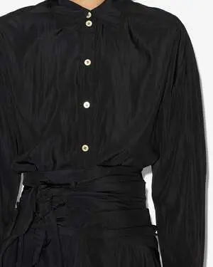 Isabel Marant Samantha Long Shirt Dress Black