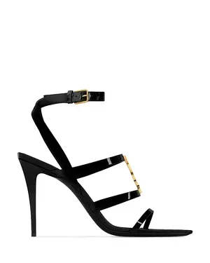 Saint Laurent Cassandra High Heel Sandals - Black