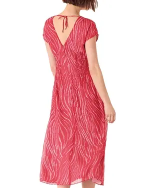 Whistles Zebra Texture Midi Dress