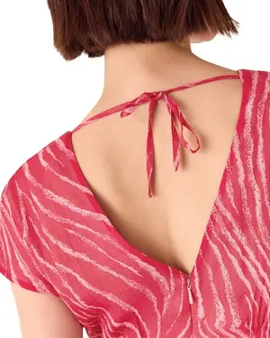 Whistles Zebra Texture Midi Dress