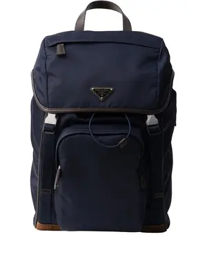 Prada Re-nylon And Suede Backpack - Green