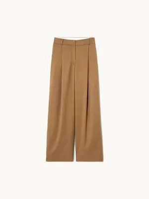 SLOAN The Wide-leg Pleated Trousers