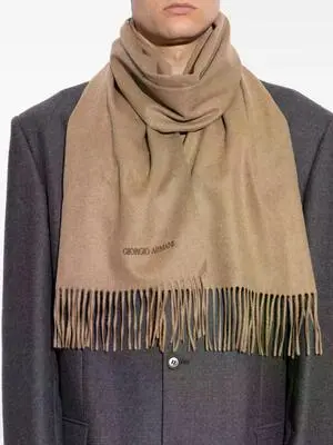 Giorgio Armani Fringed Wool Scarf