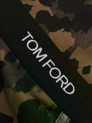 TOM FORD Leopard Cotton Briefs - Brown
