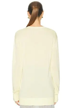 TOTEME Long Sleeve Knit Sweater - Straw
