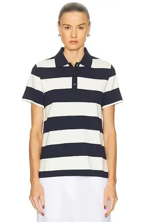 Moncler Short Sleeve Polo Shirt - Navy