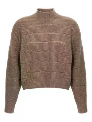 Brunello Cucinelli Sequin-embellished Sweater - Brown
