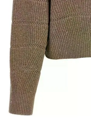 Brunello Cucinelli Sequin-embellished Sweater - Brown