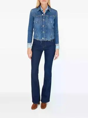 L'Agence Distressed Denim Jacket - Blue