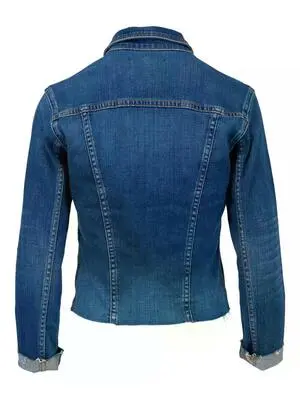 L'Agence Distressed Denim Jacket - Blue
