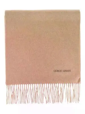 Giorgio Armani Fringed Wool Scarf - Neutrals