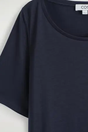 Cos Relaxed Scoop-neck T-shirt - Navy
