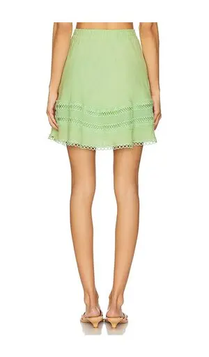 Peixoto Celeste Mini Skirt - Green