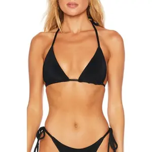 Beach Riot Winona String Bikini Top Black