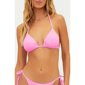 Beach Riot Winona String Bikini Top - Prism Pink