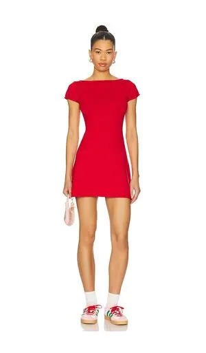 Frankies Bikinis Slumber Knit Mini Dress In Cherry - 65% Off