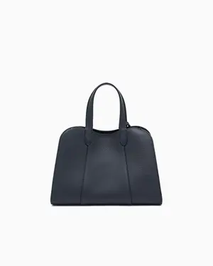 Giorgio Armani Small Pebbled Leather Tote Bag