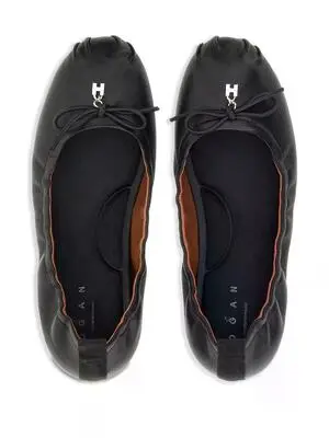 Hogan Flat Ballerina Shoes - Black