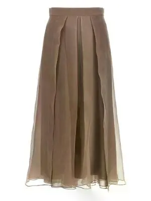 Brunello Cucinelli Pleated Maxi Skirt