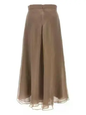Brunello Cucinelli Pleated Maxi Skirt