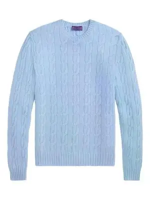 Ralph Lauren Purple Label Cable-knit Jumper - Blue