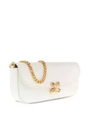 Alexander McQueen Small Skull Flower Shoulder Bag - White