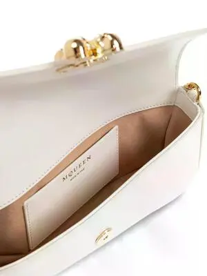 Alexander McQueen Small Skull Flower Shoulder Bag - White