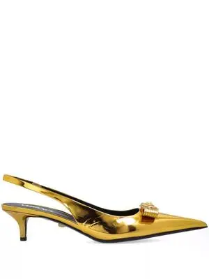 Versace Metallic Slingback Pumps