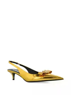 Versace Metallic Slingback Pumps