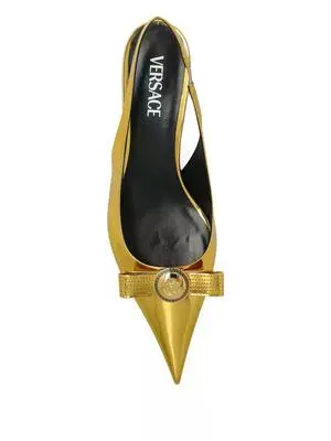 Versace Metallic Slingback Pumps